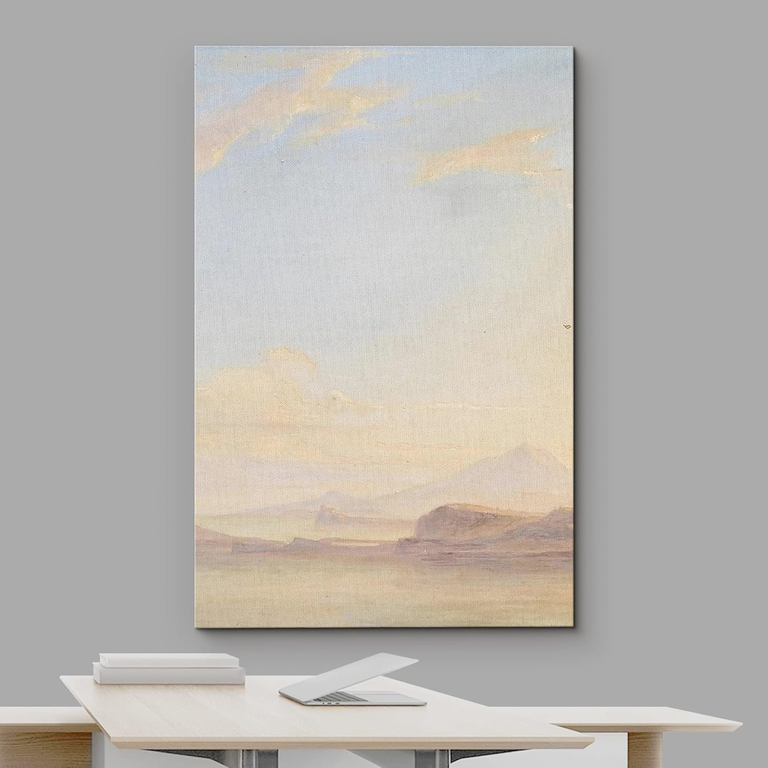 IDEA4WALL Clouds Pastel Blue Cloudy Sky Mountain Range Nature Landscape ...