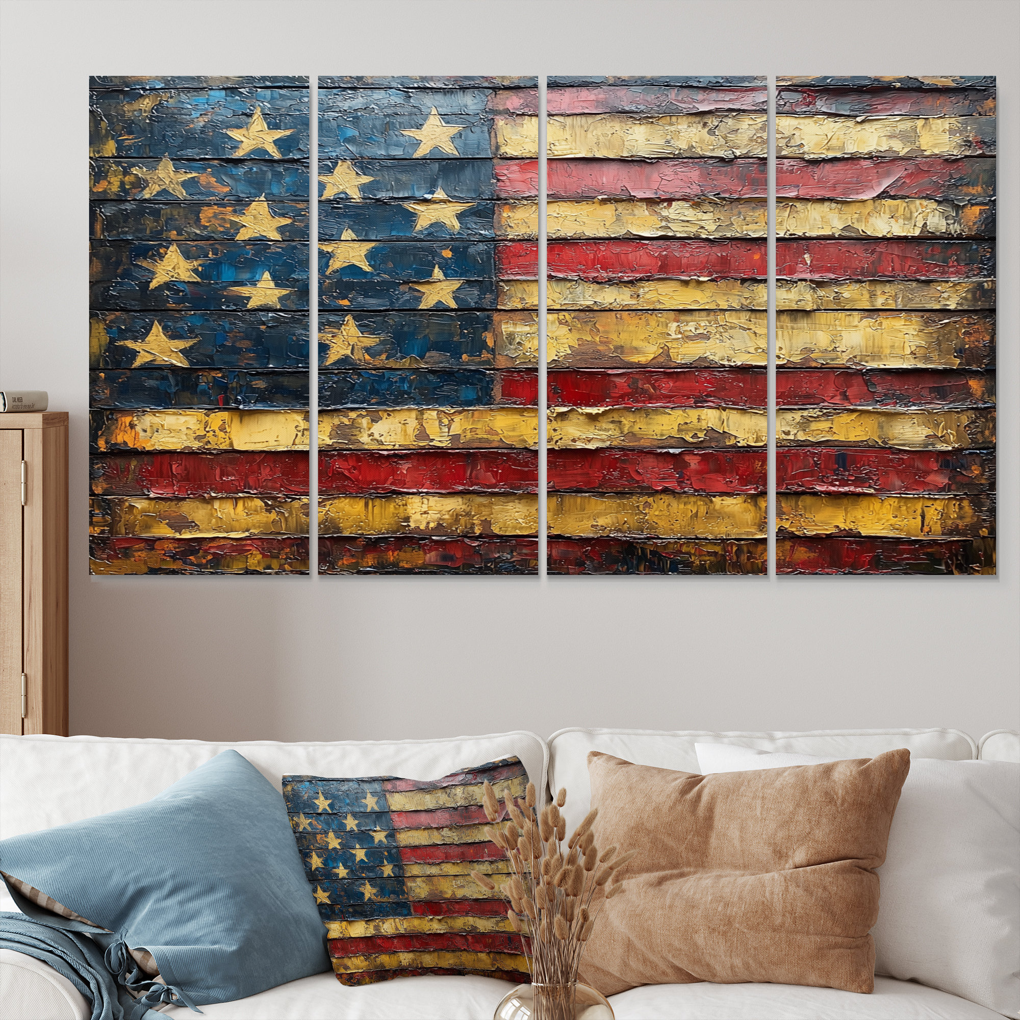 August Grove® Durie - USA Patriotist Wall Art - Modern Wall Art Set 4 ...