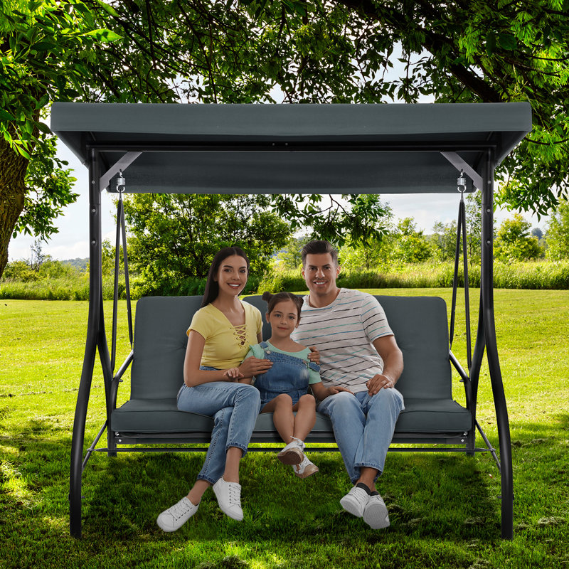 Arlmont & Co. Adjustable Canopy Porch Swing with Stand "& Reviews ...