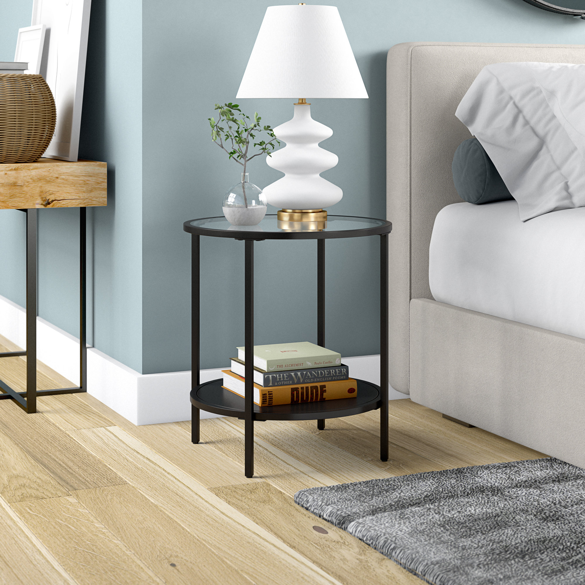 Wade Logan® Ceno Glass 4 Legs End Table & Reviews | Wayfair