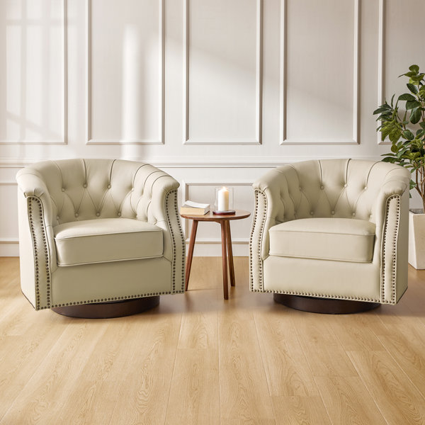 Red Barrel Studio® Melanieann Chesterfield Rocker And Swivel Genuine ...