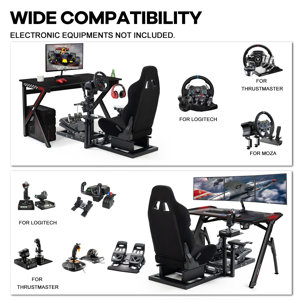 Anman Flight Simulator Bracket Racing Simulator Stand NO Steering Wheel ...