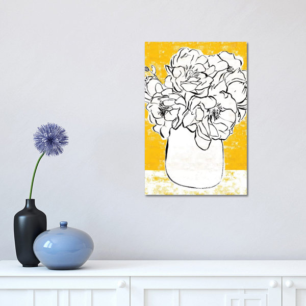 Rosalind Wheeler Golden Peony II by Annie Warren - Wrapped Canvas Print ...
