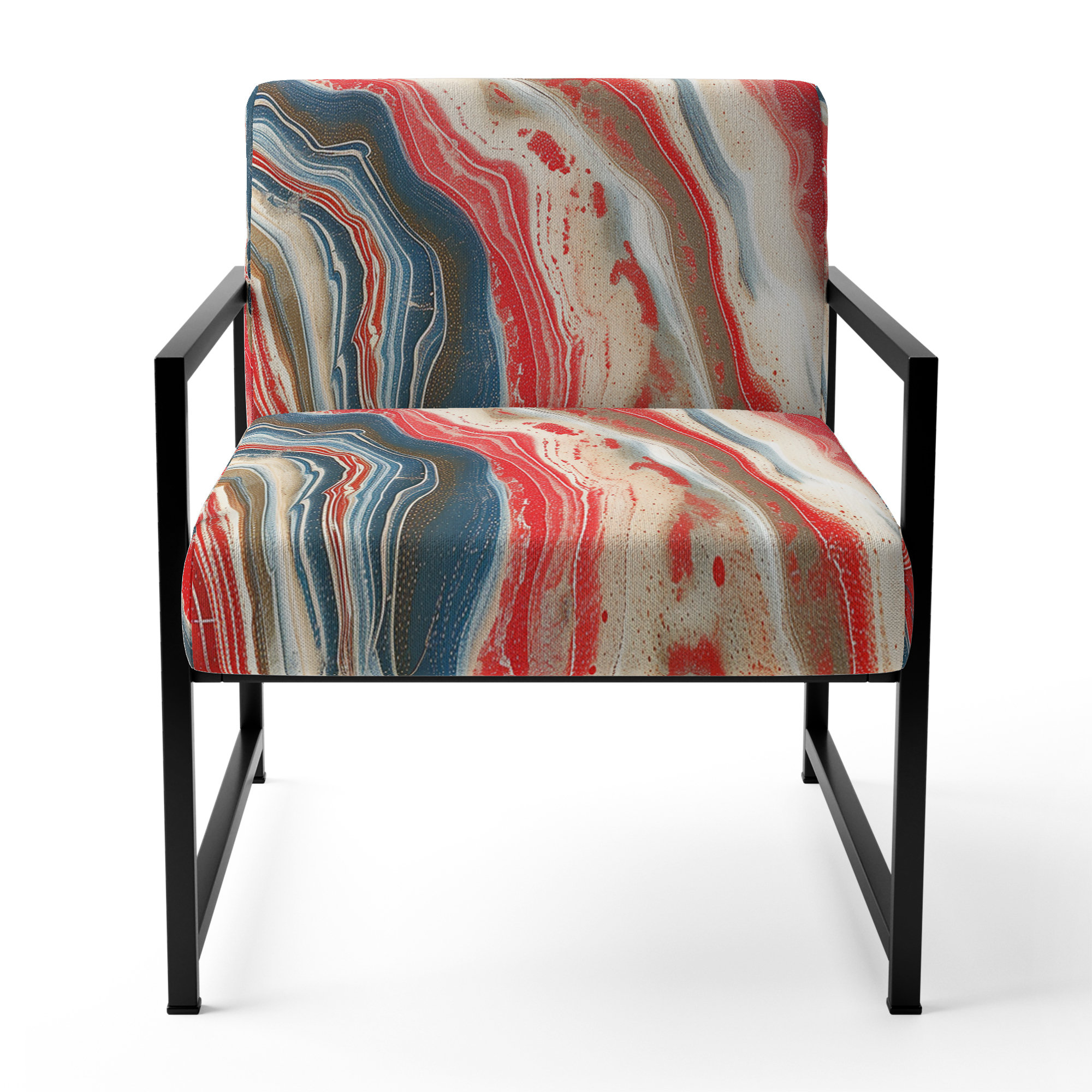 East Urban Home Franny Segment Layers Of Marbled Rock - Upholstered ...