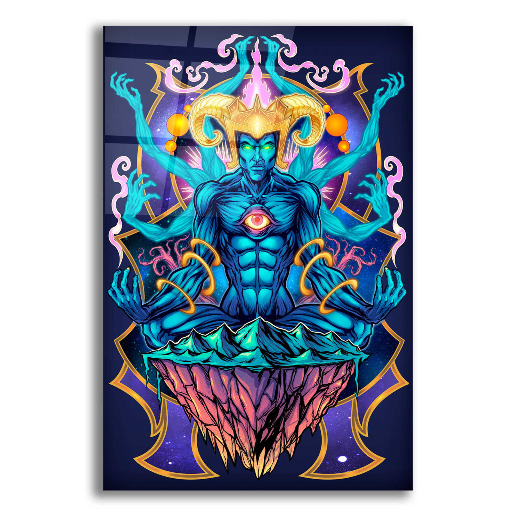 Trinx Psychedelic Meditating God On Plastic / Acrylic by Flyland ...
