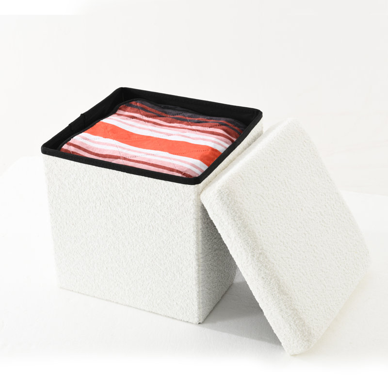 Ebern Designs Torkelson Upholstered Foldable Pouf Storage Ottoman | Wayfair