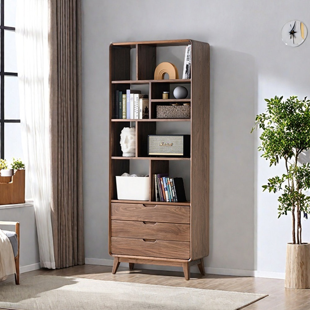 Kaoloupin Simple modern black walnut bookcase - Wayfair Canada