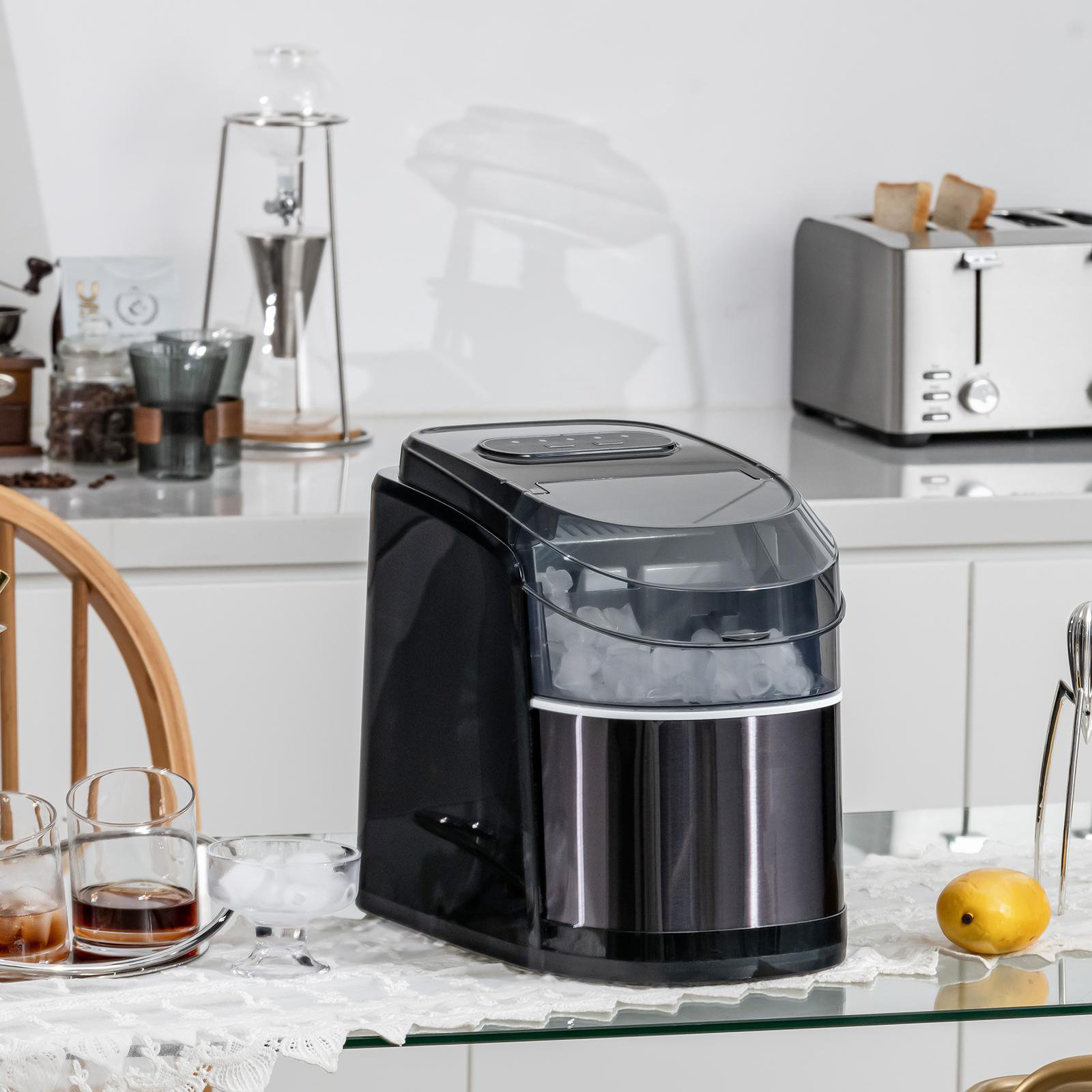 Giantex Machine à glaçons de comptoir Giantex, 26 lb / 24 heures, 9 ...