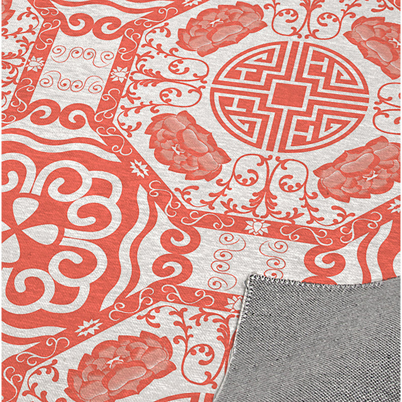 Bungalow Rose Power Loom Coral/Pink Rug | Wayfair
