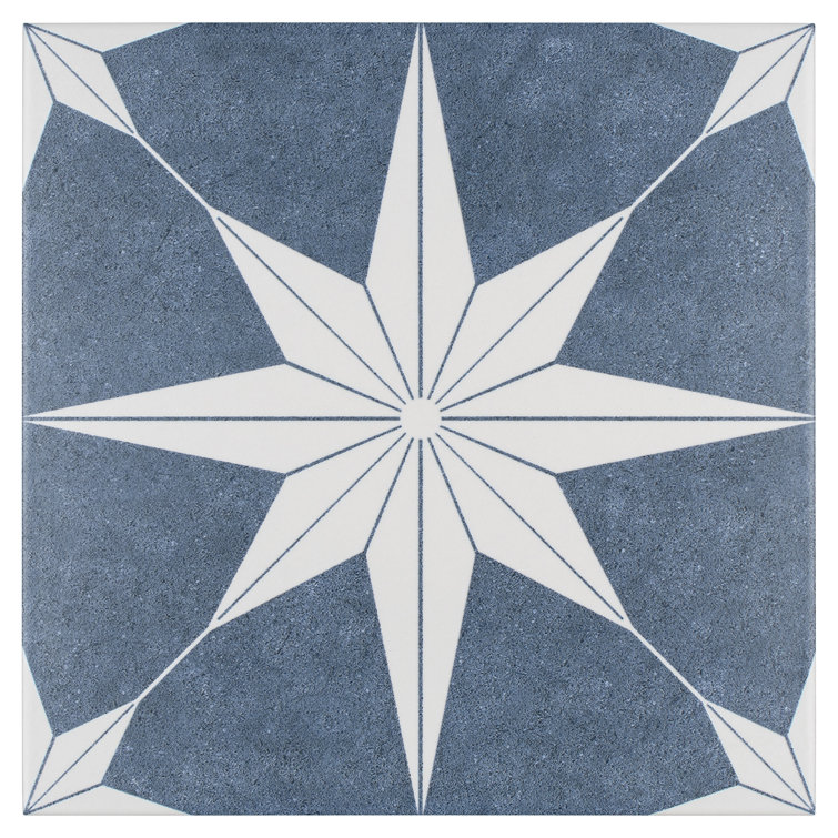 Merola Tile Stella 10" x 10" Porcelain Patterned Wall & Floor Tile ...