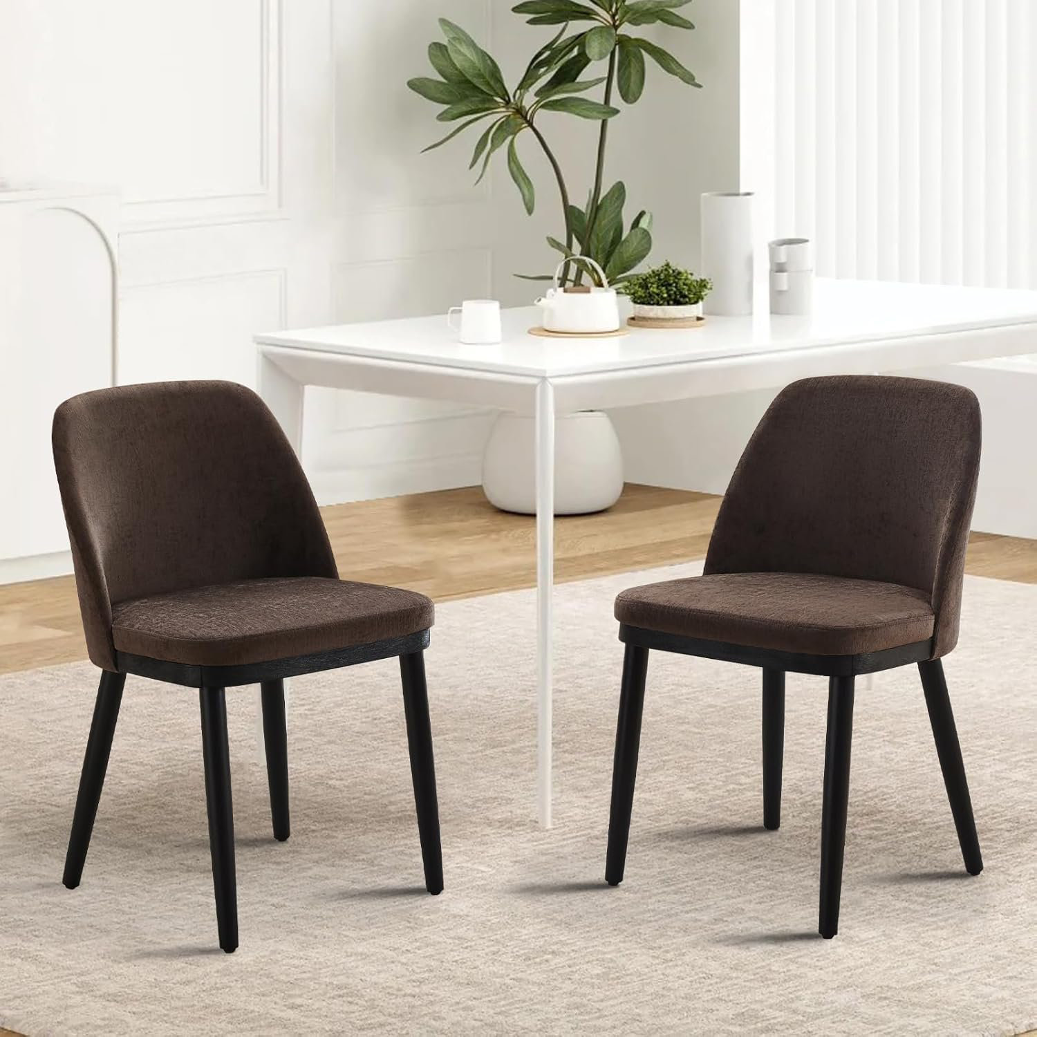 George Oliver 2PACK Dining Chairs Set, Modern Kitchen Chairs with Thick ...