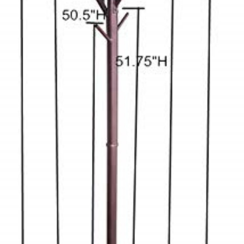 Wade Logan® Hauser Metal Hall Tree Freestanding Coat & Hat Rack with ...