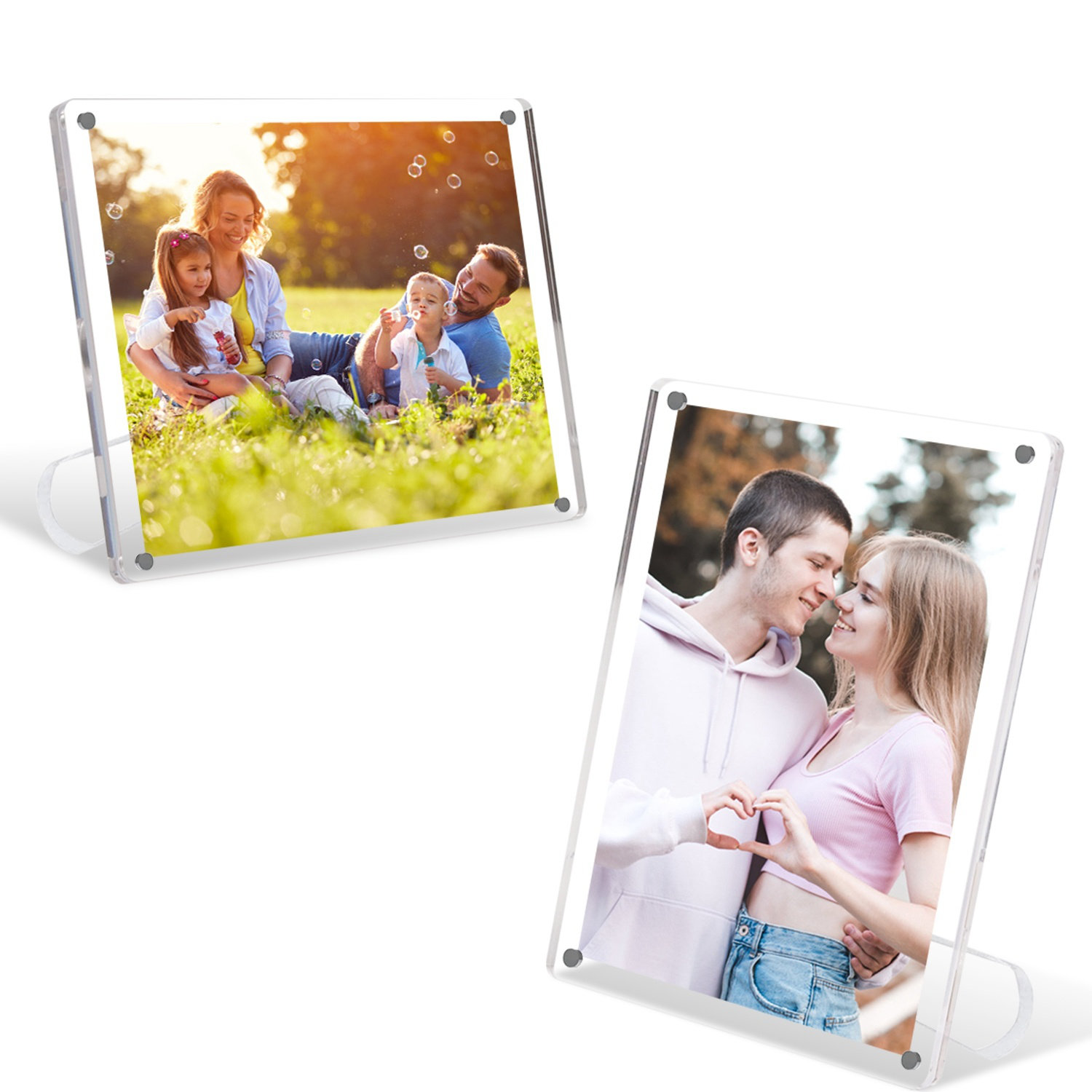 Ivy Bronx 4Pcs Acrylic Photo Frames 5x7In Display Vertically ...