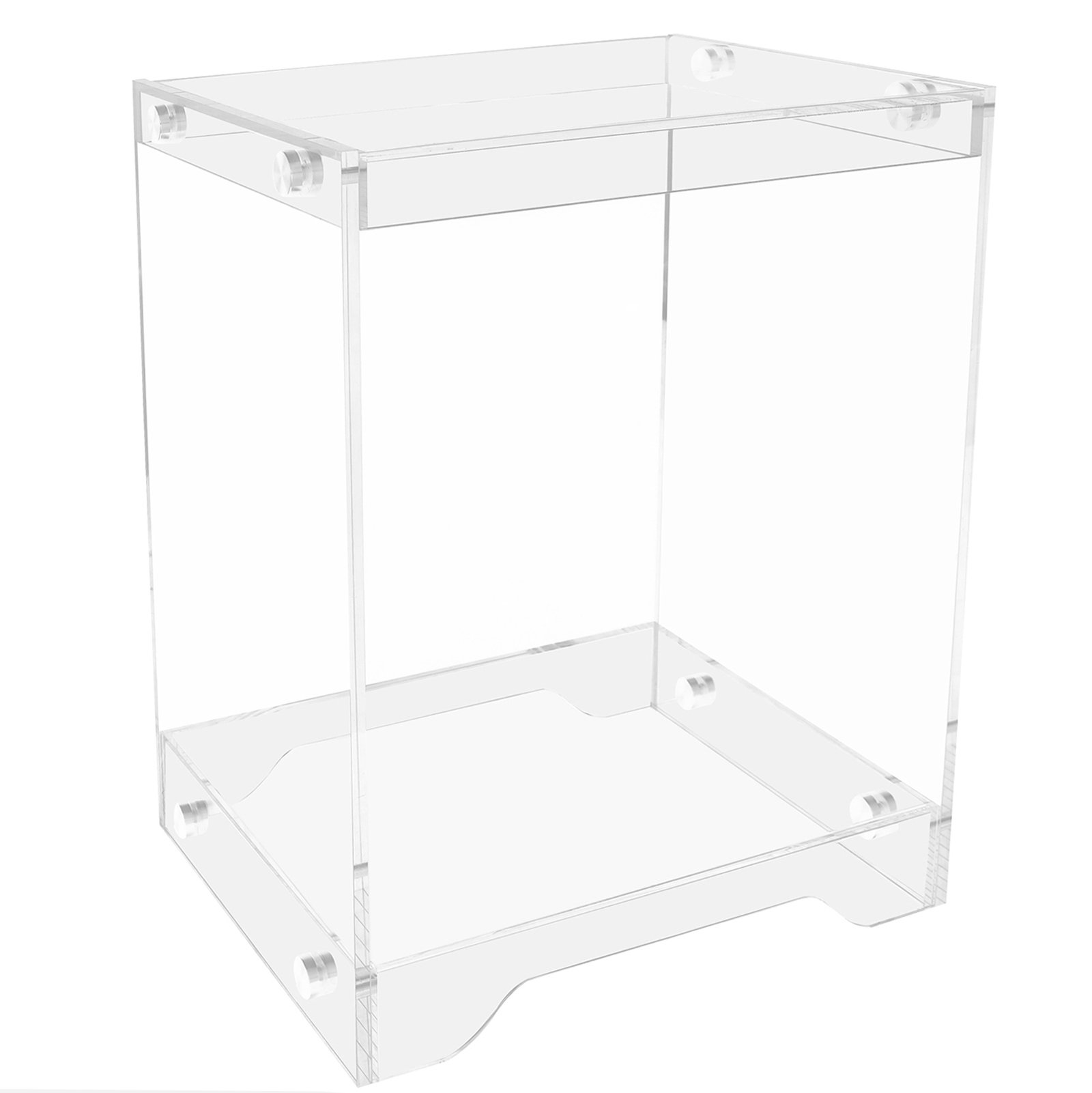 Rebrilliant Dearriba 2 Tiers Rectangular Clear Acrylic End Table Modern ...