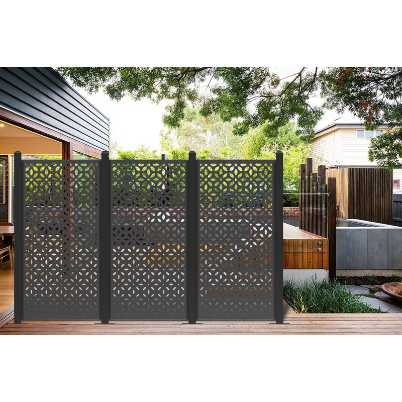 e-Joy 70 in. H x 35 in. W x 0.4 in. D Composite Decorative Privacy ...