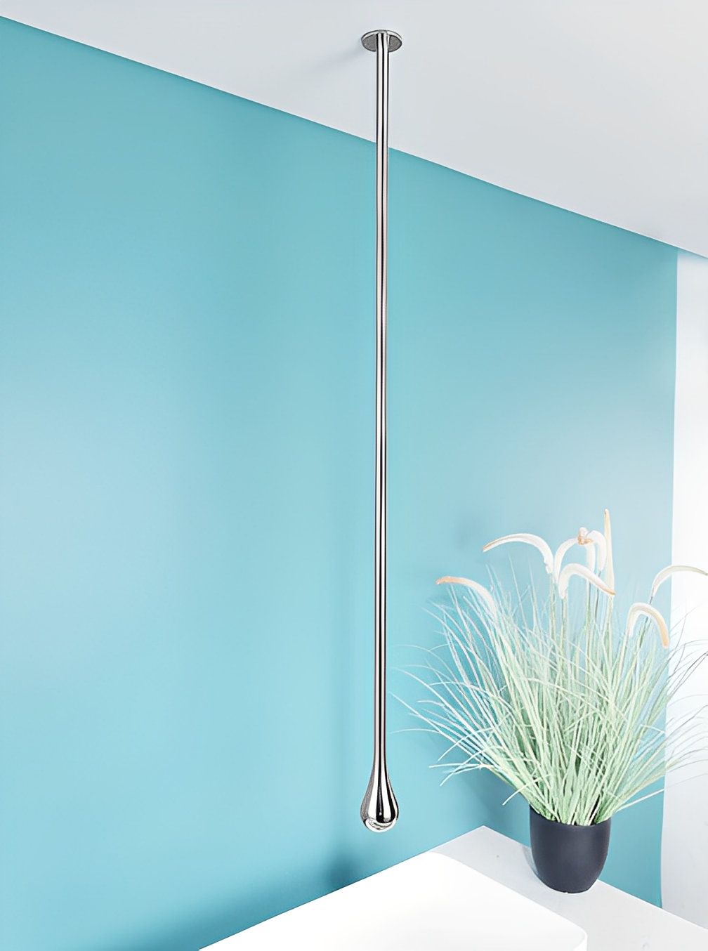 Sani Canada Chrome-Tear Drop-Commercial Ceiling Mounted Sensor Faucet ...