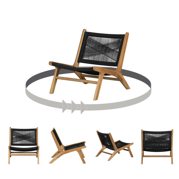 South Side Living Agave Wood Outdoor Armless Lounge Chair & Reviews ...