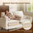 Ebern Designs Mid-century Modern Loveseat With Sloping Round Arms & Pet ...