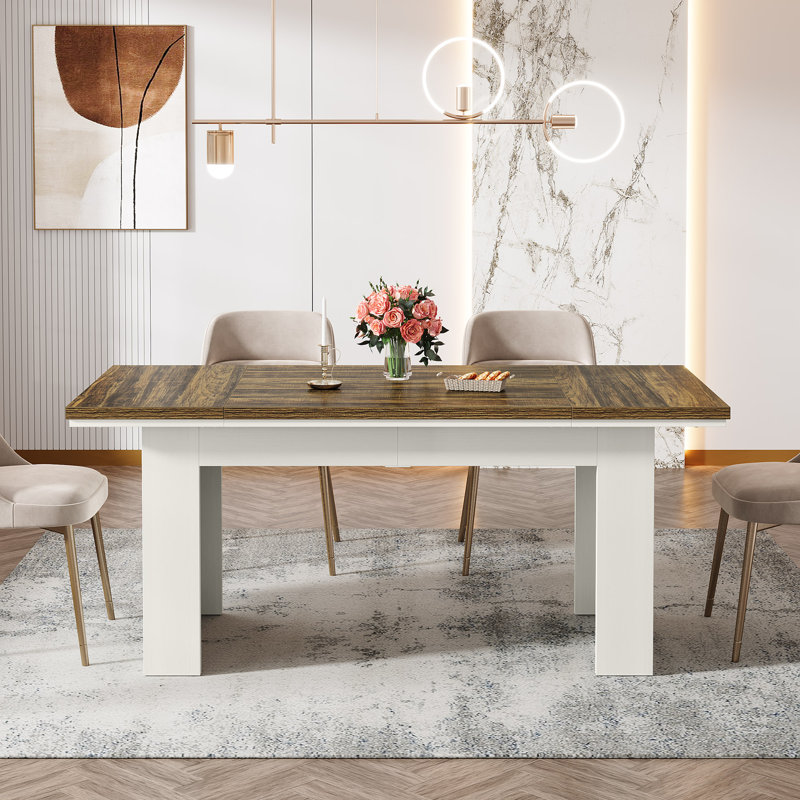 Ebern Designs 63" Rectangle Dining Table for 4-6 People | Wayfair