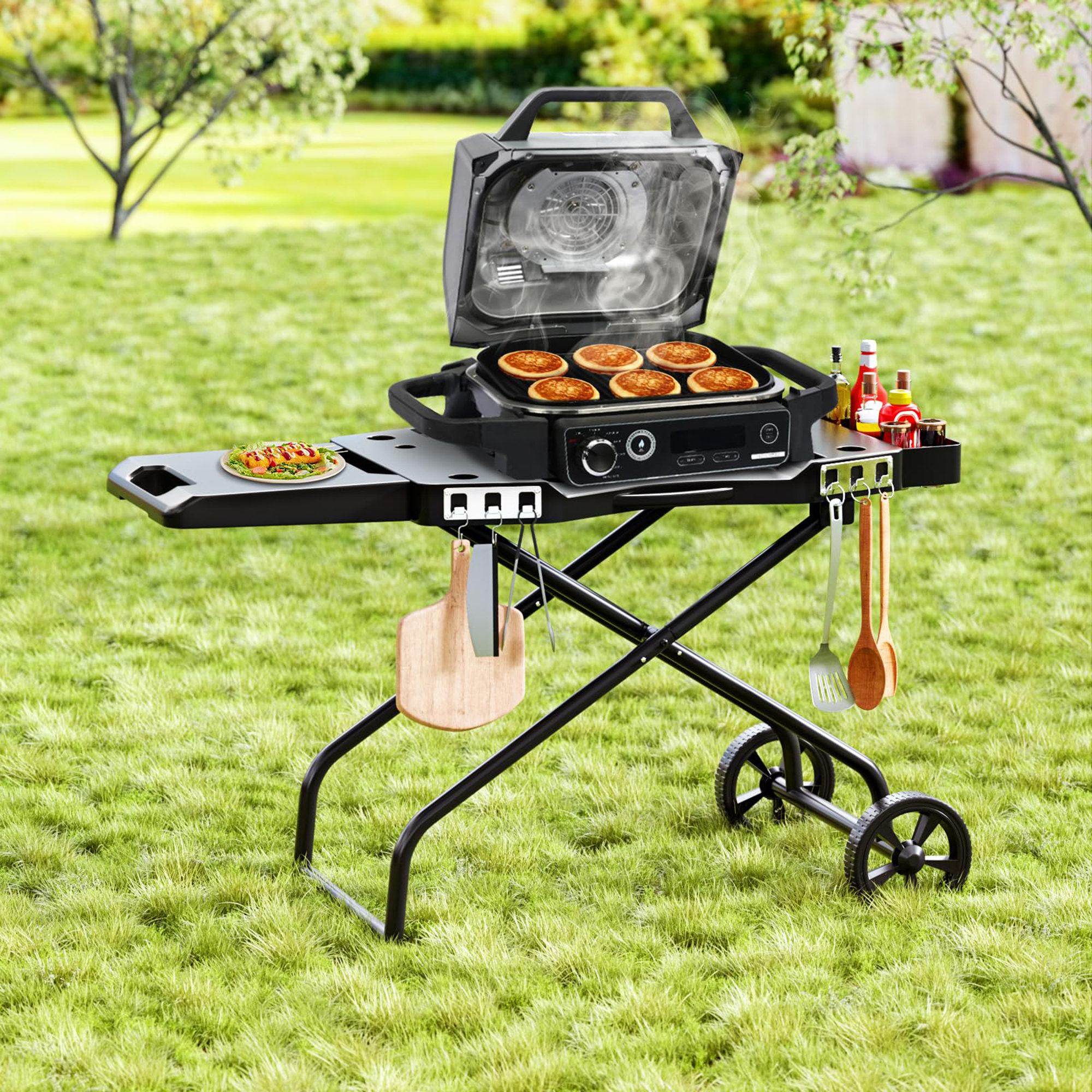 KIKLOG Collapsible Outdoor Grill Stand Cart | Wayfair