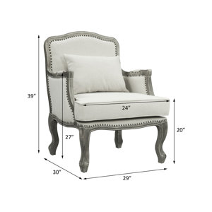 One Allium Way® 28.6" W Linen Armchair | Wayfair