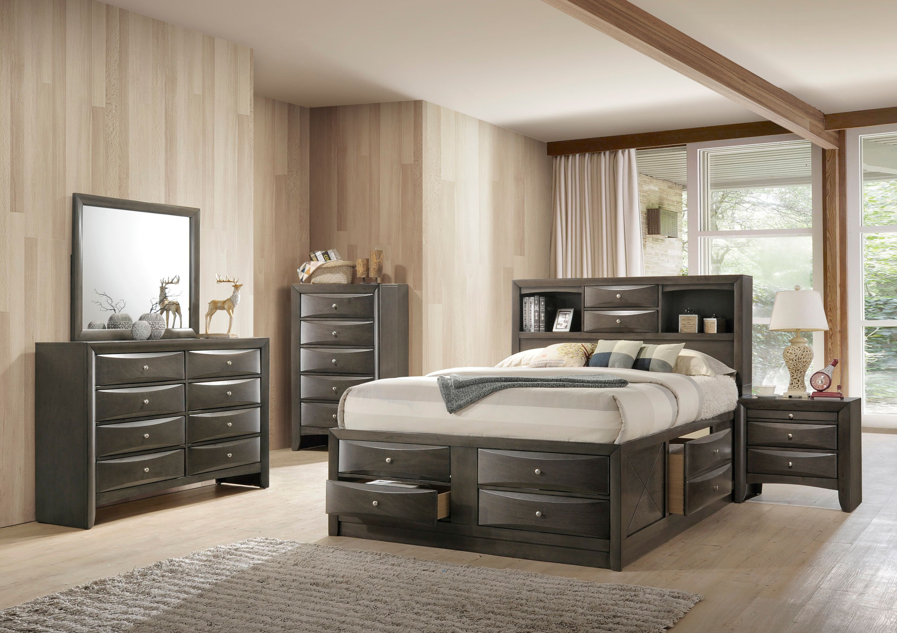 Red Barrel Studio® Rodnell 6-2_Kathlyn Storage Platform Bedroom Set ...