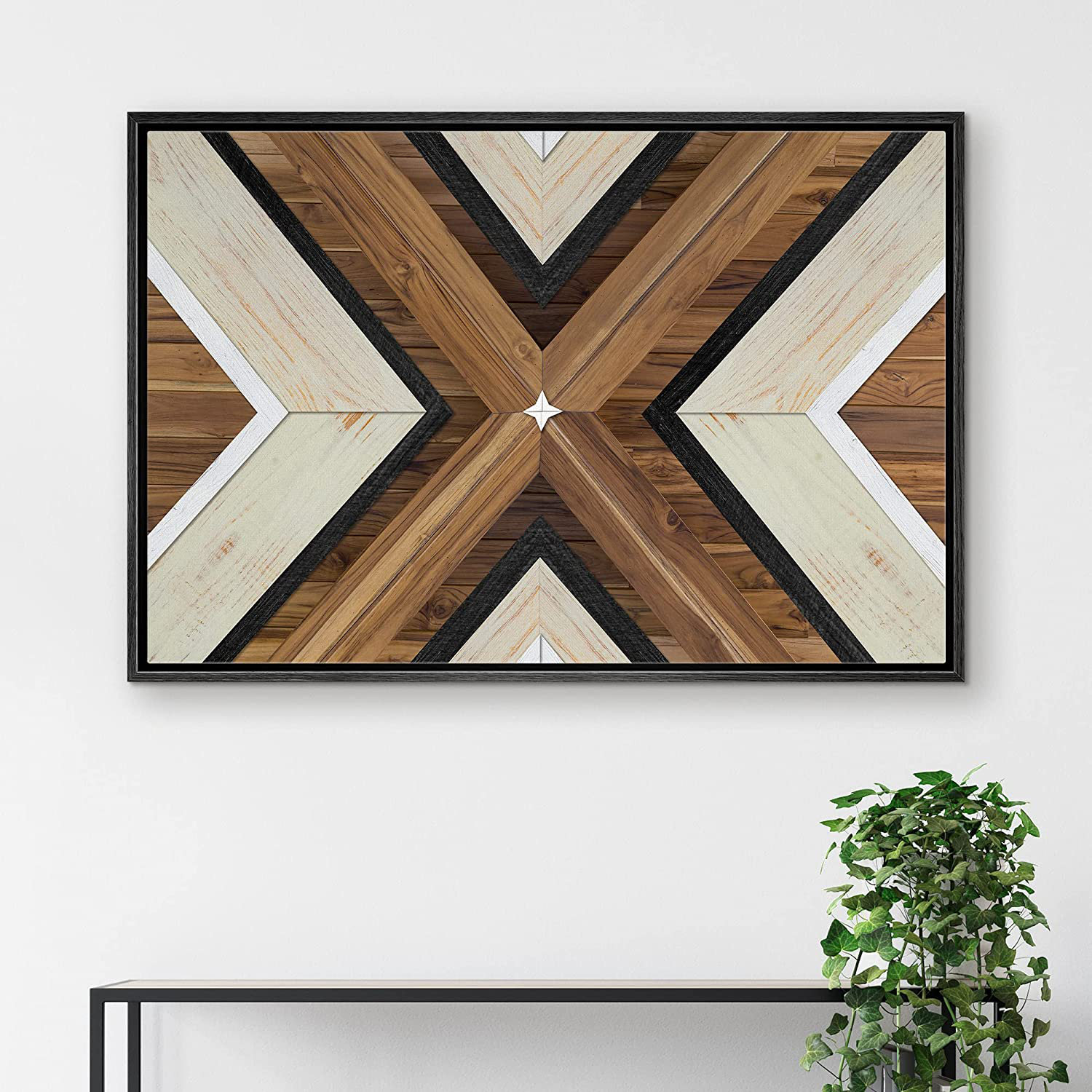 IDEA4WALL Geometric Western Shape Geometric Brown Wood Polygons ...