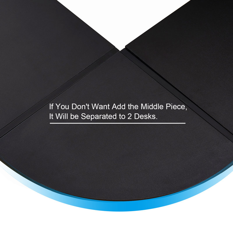 Inbox Zero Home Office Reversible L-Shaped Corner Computer Desk with ...