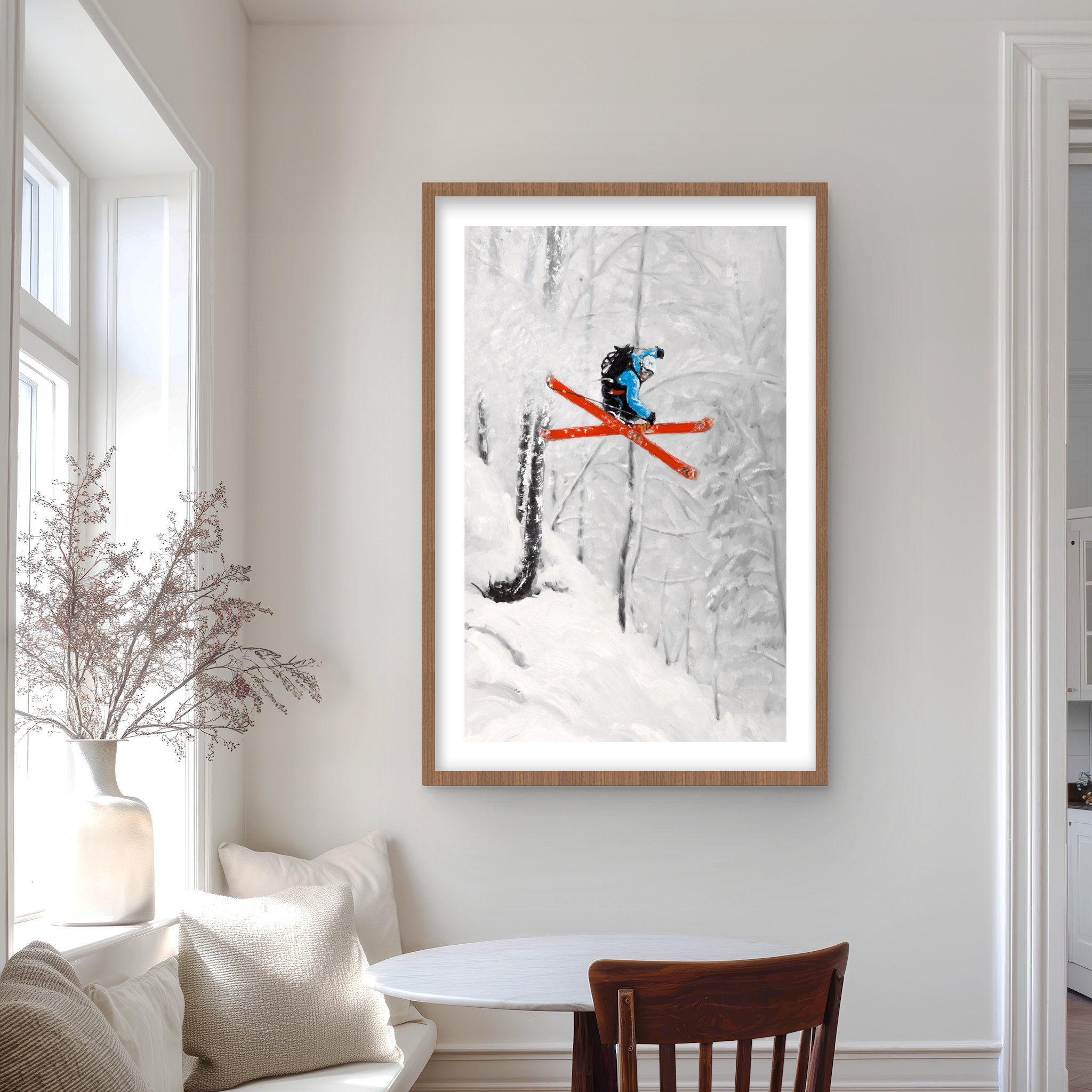 Lark Manor Man Cave Skiing Print - Steep Offpiste Terrain Art Decor ...