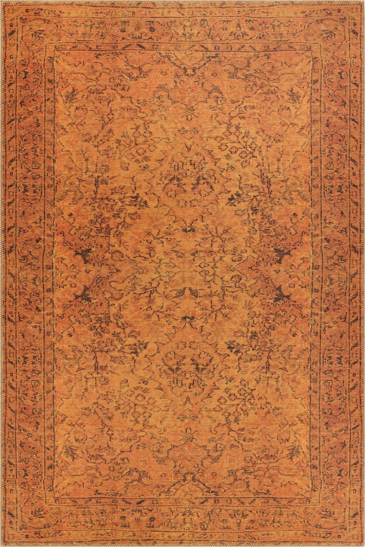 Bungalow Rose Folk Distressed Pattern Woven Base Decorative Mustard ...