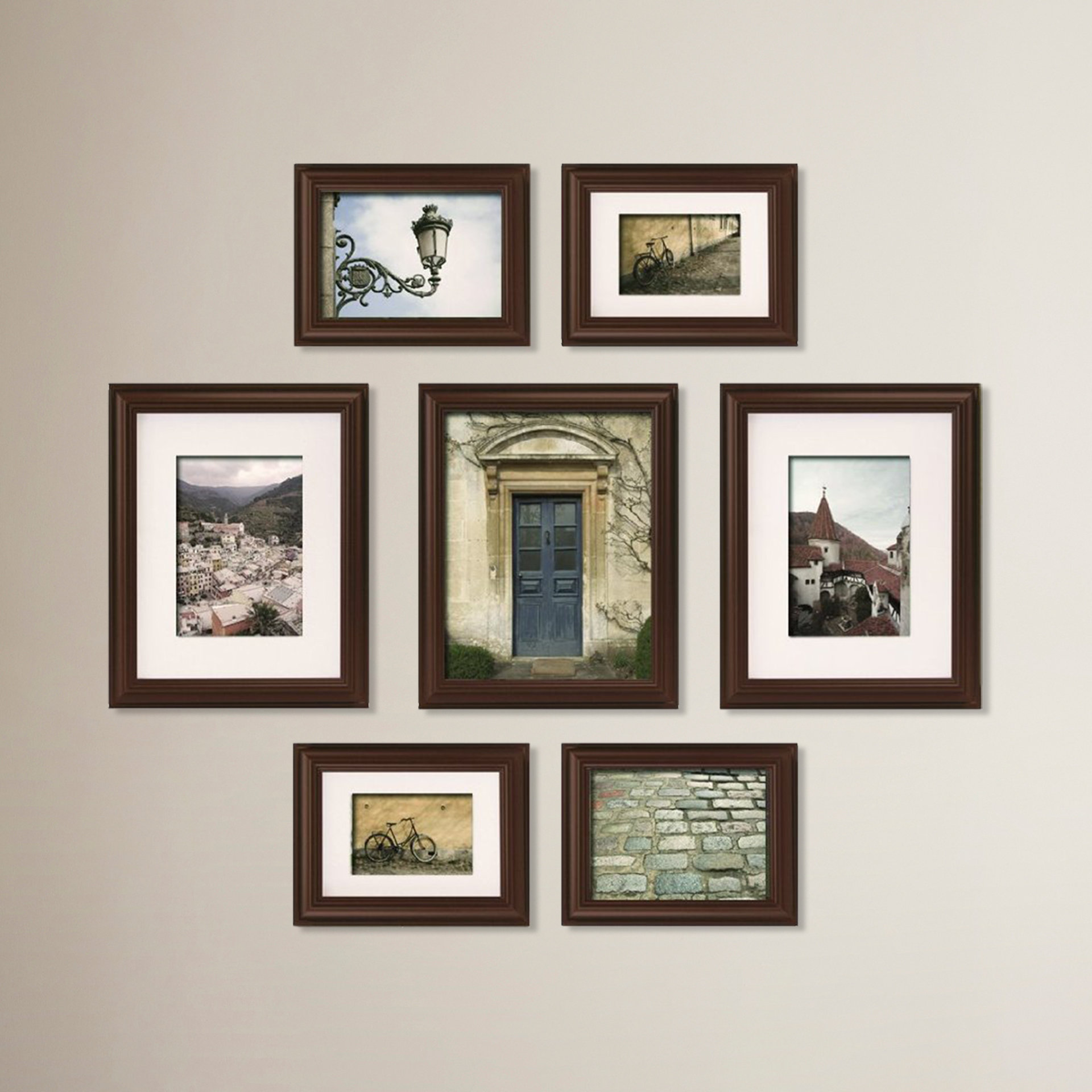 Andover Mills™ Hardt 7 Piece Matte Plastic Gallery Wall Frame Set ...