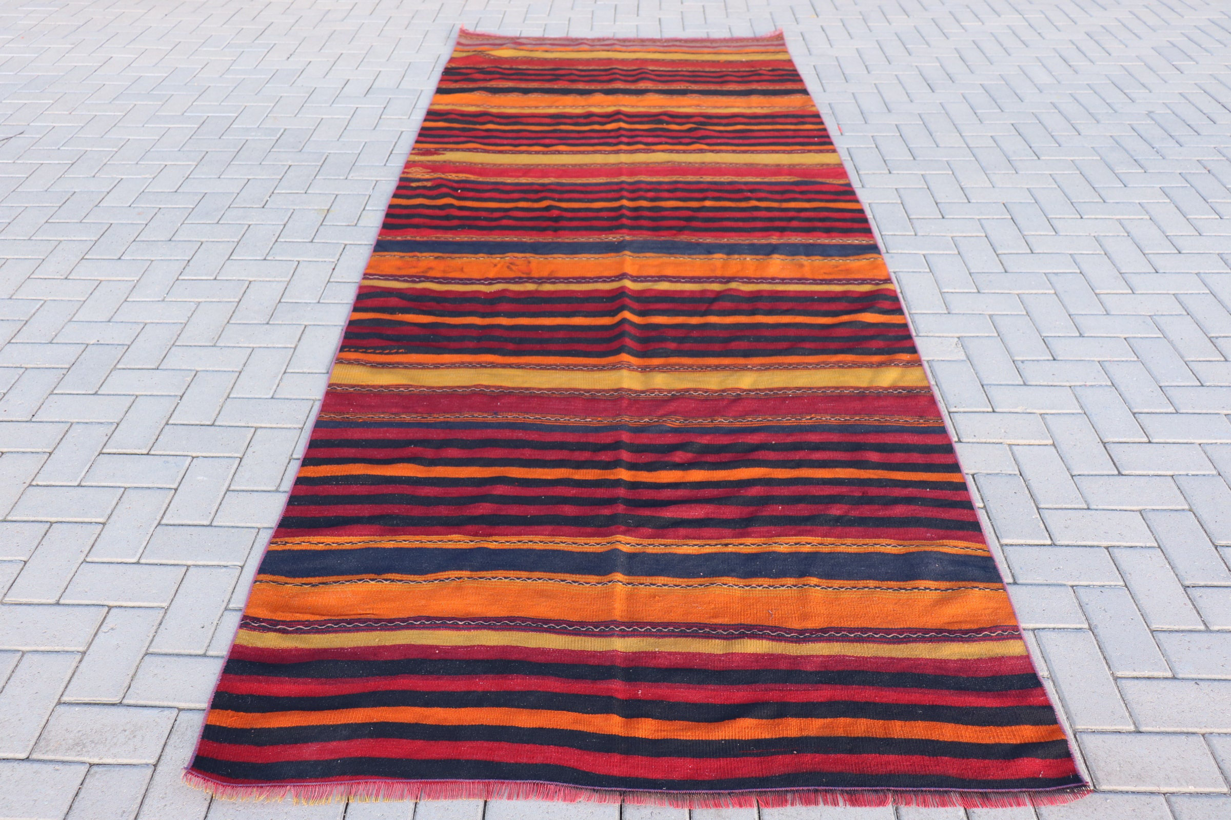Foundry Select Large Vintage Turkish Kilim Rug for Outdoor and Living ...