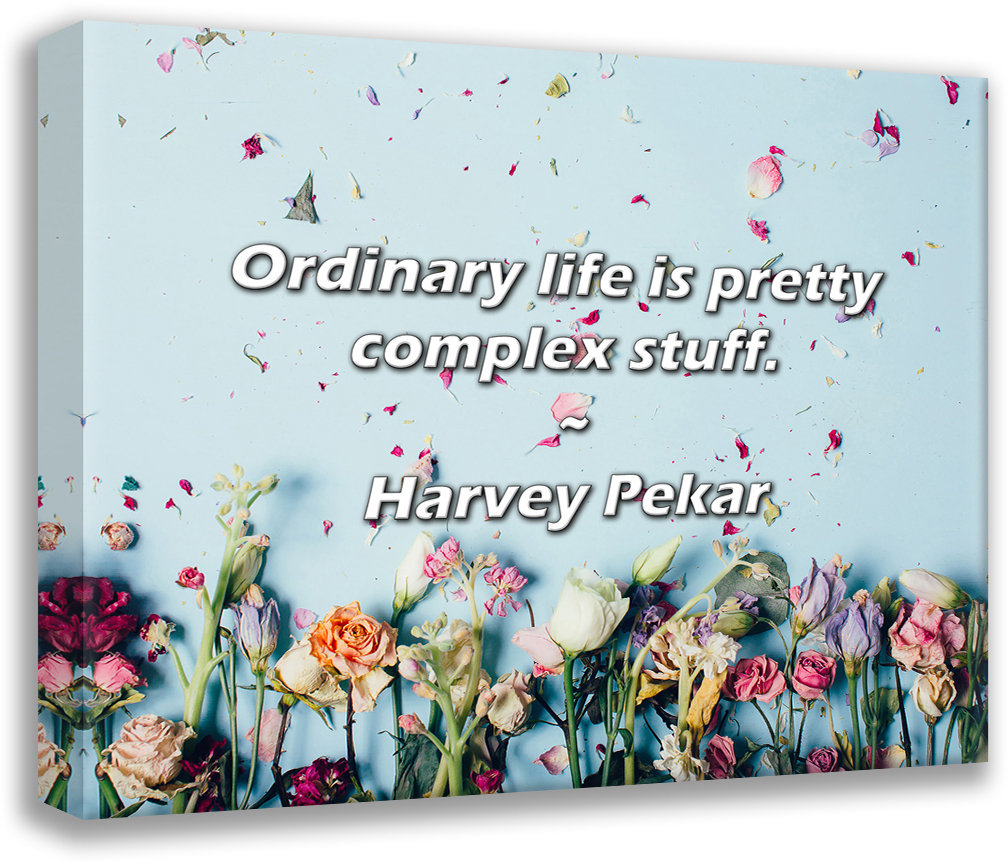 Trinx Harvey Pekar Quote: Ordinary life is pretty complex stuff. | Wayfair