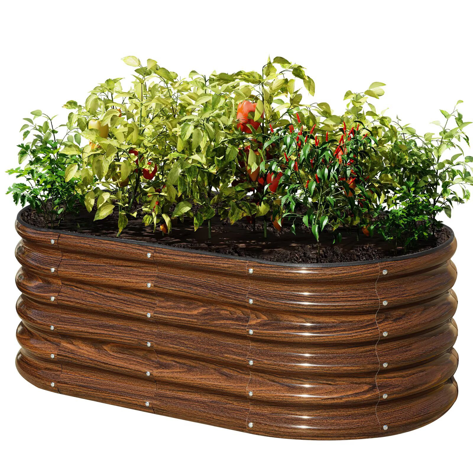 Arlmont & Co. 3PCS 4×2×1.5FT Module Metal Raised Garden Beds,Outdoor ...