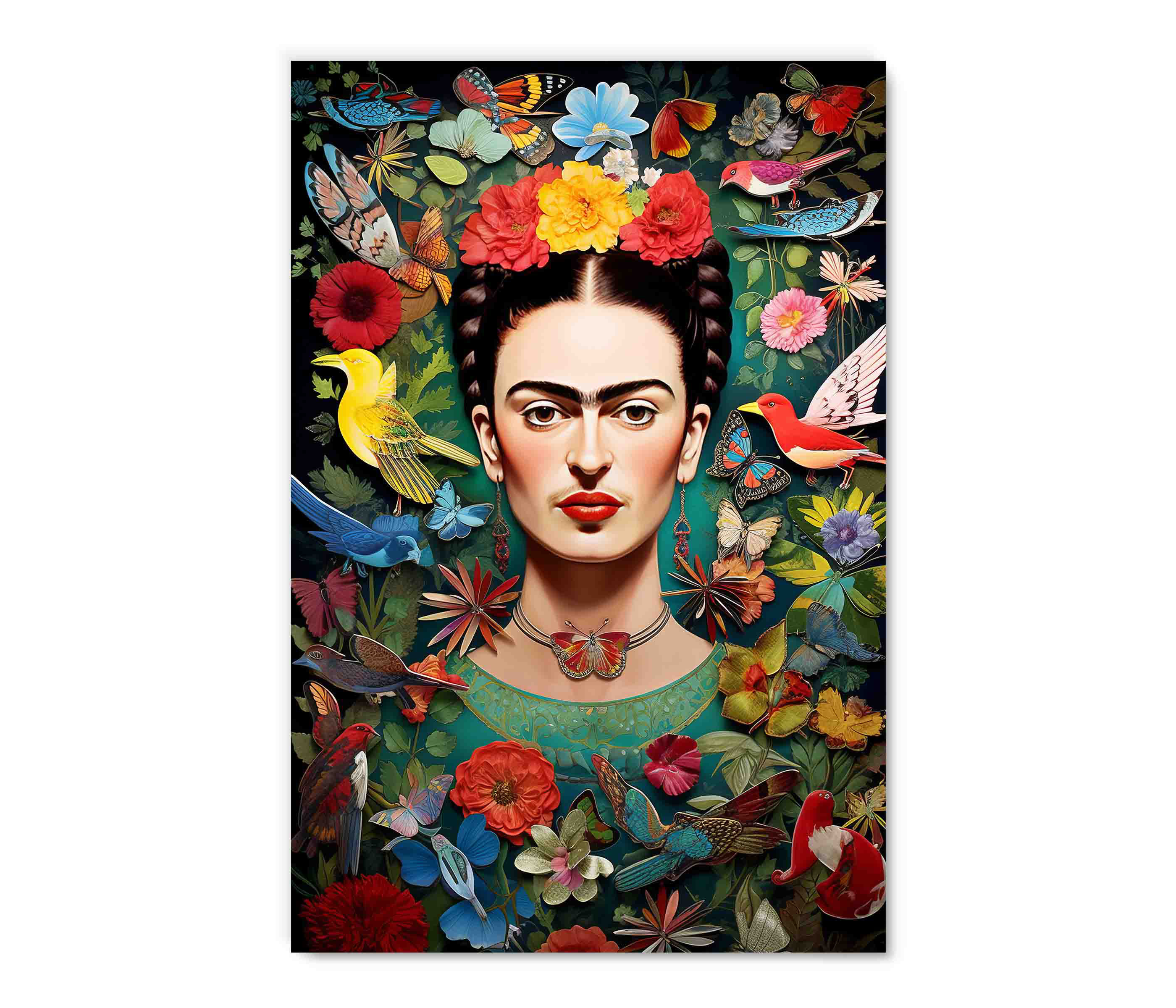 Bungalow Rose "Frida Kahlo" Portrait Mexican Art Acrylic Print | Wayfair