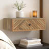 Millwood Pines Floating Line Carved Nightstand | Wayfair
