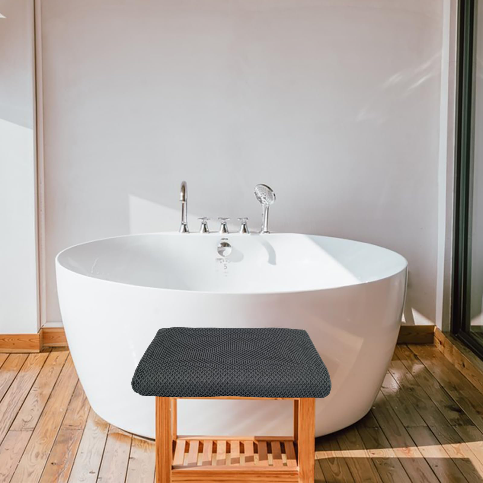 shuoli Shower Seat Cushion With Non-Slip Silicone Bottom,Soft 4D Mesh ...