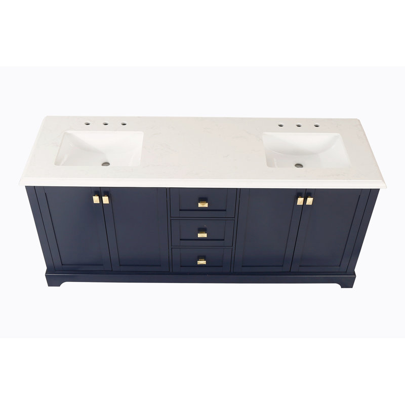 Hokku Designs Omunique 72.59'' Free Standing Double Bathroom Vanity ...