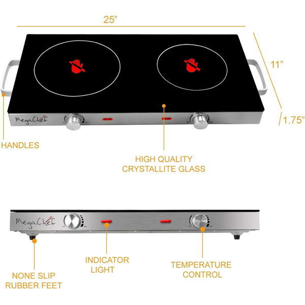 Mega Chef Electric Double Burner Hot Plate & Reviews | Wayfair