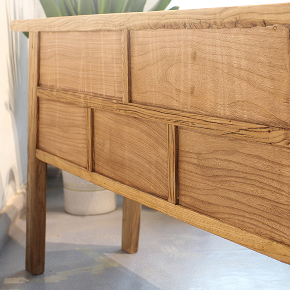 Wu's StylishVault Solid Old Elm Wood Entryway Table | Wayfair