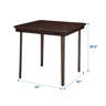 JETEHO Classic Straight Edge Wood Folding Card Table, Espresso Frame ...