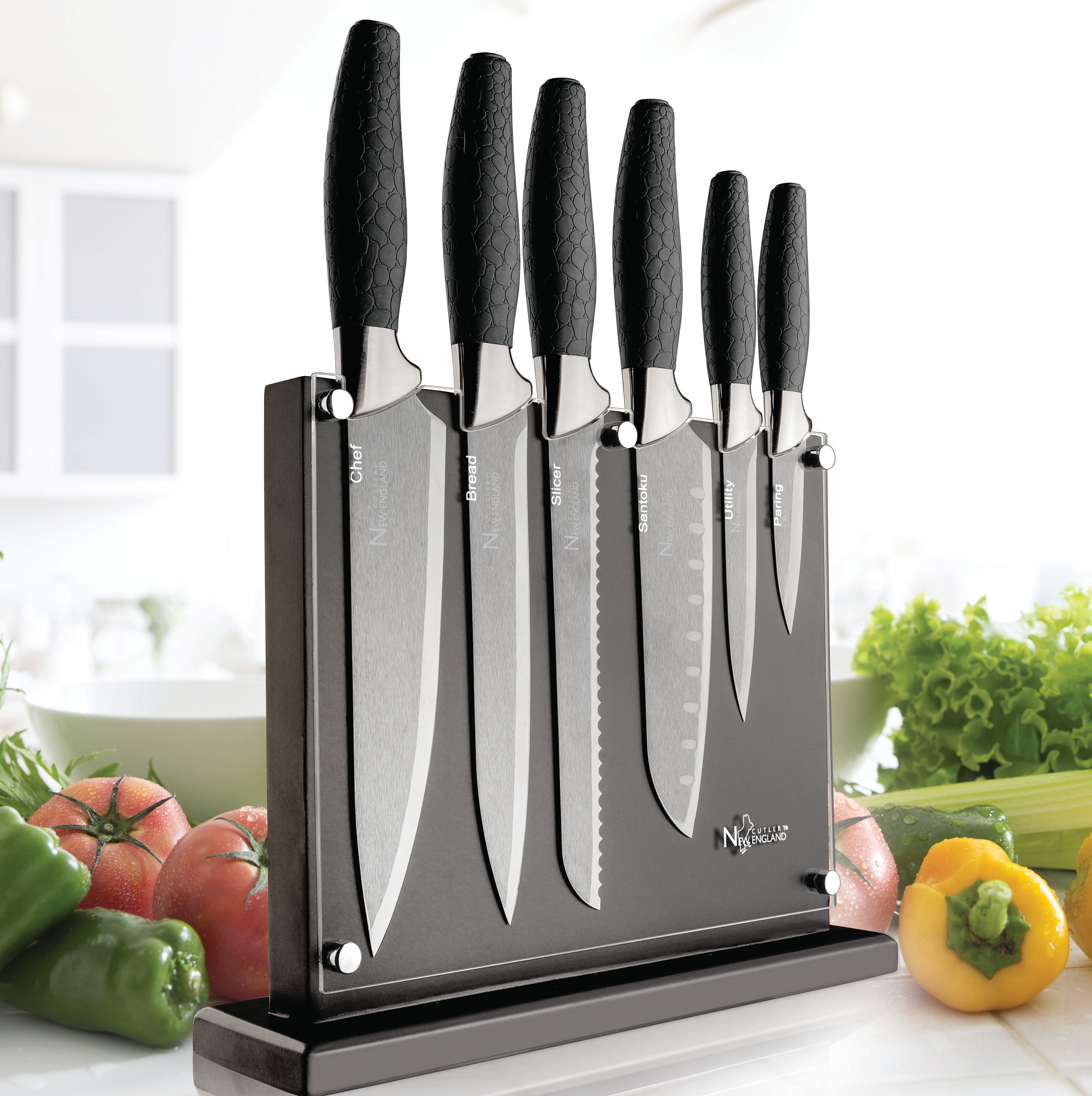 New England Cutlery 7 Piece Knife Block Set & Reviews - Wayfair Canada
