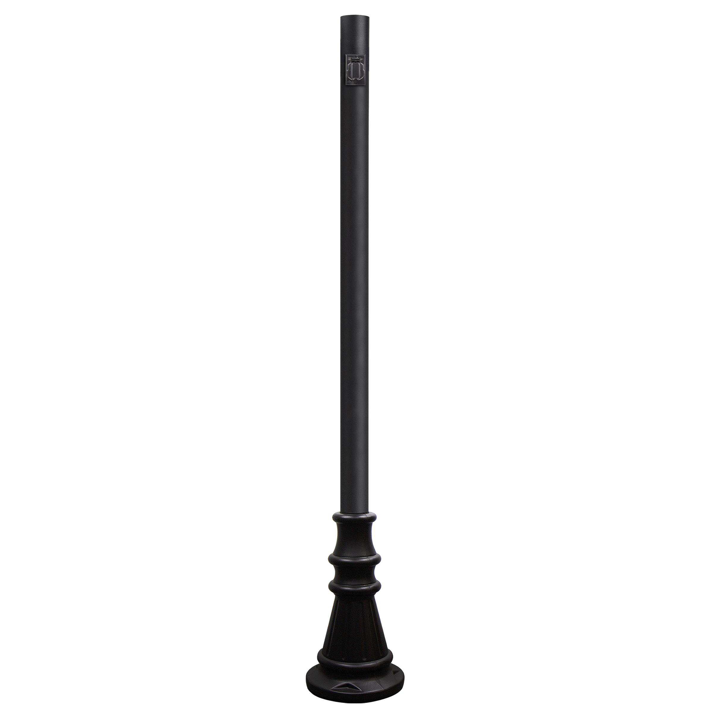 Solus 6ft. Surface Mount Lamp Post with Convenience Outlet and ...