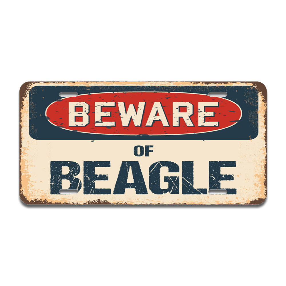 SignMission Beware Of Beagle Aluminum Licence Plate| Licence Plate 12 ...