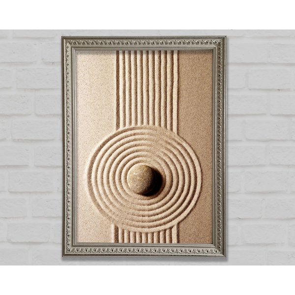 Bright Star Circular Sand Script Zen - Single Picture Frame Art Prints ...