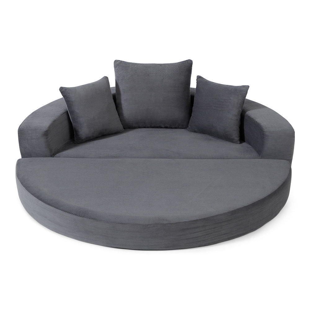 Latitude Run® Convertible sofa couch bed,multi-functional,circular bed ...