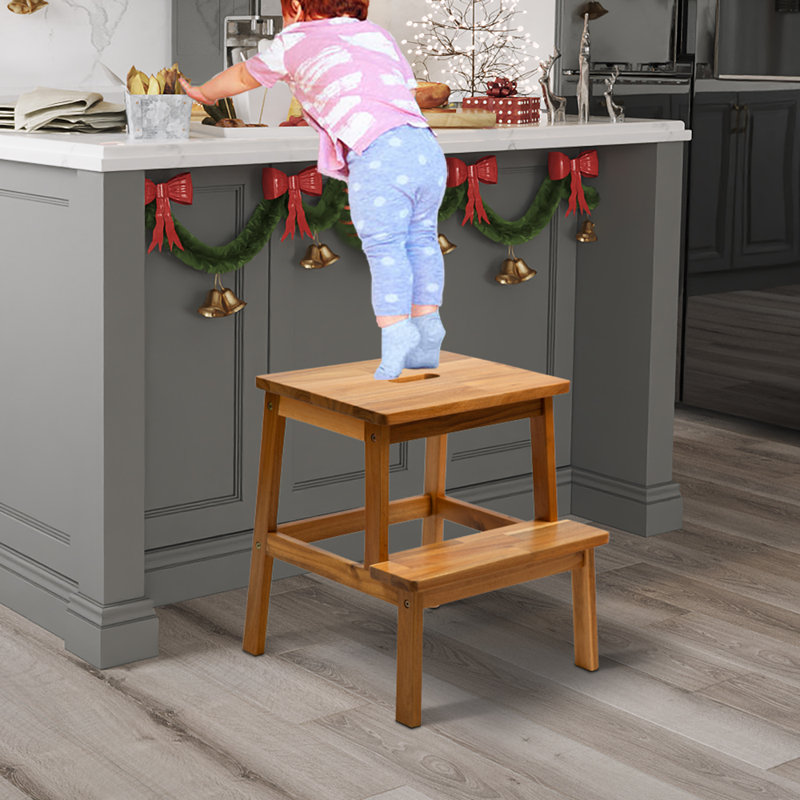 Winston Porter 2 - Step Wood Step Stool | Wayfair