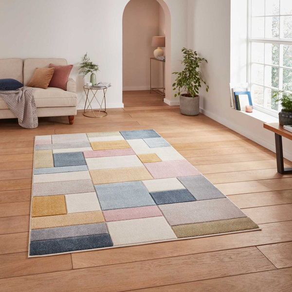 George Oliver Matrix area rug Machine Woven Rectangle Multi coloured ...