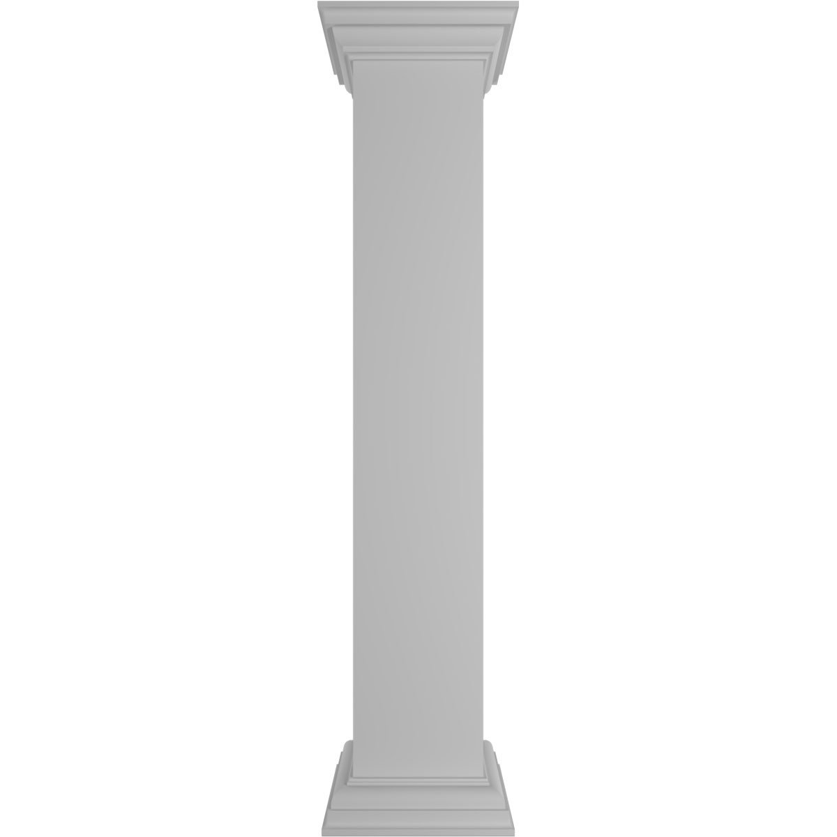 Ekena Millwork Plain Newel Post with Flat Capital & Base Trim ...