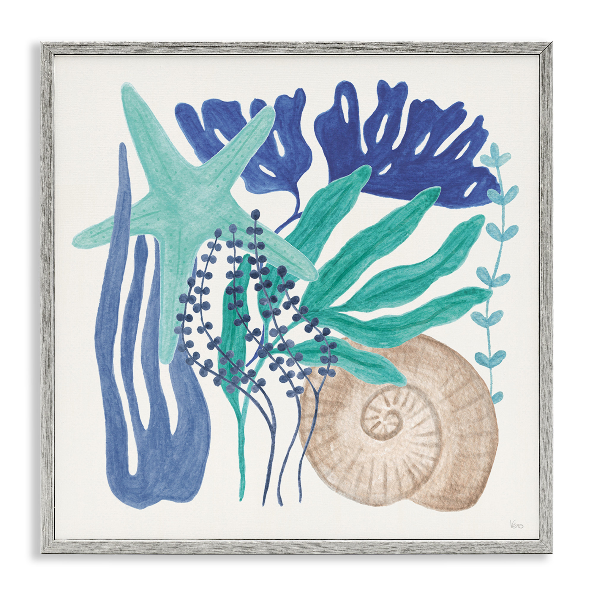 Ebern Designs Layered Coastal Shells Giclee Art by Veronique Charron ...